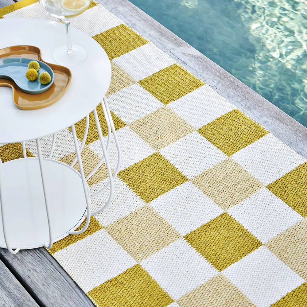 Pappelina Pix matta 70x160 cm Mustard/Vanilla/Pale Yellow | Köp från ...
